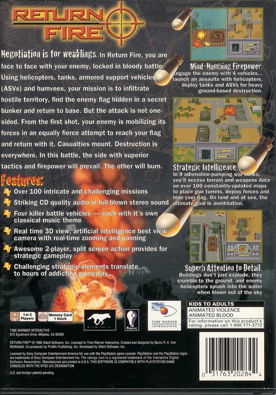 Return Fire cover or packaging material - MobyGames