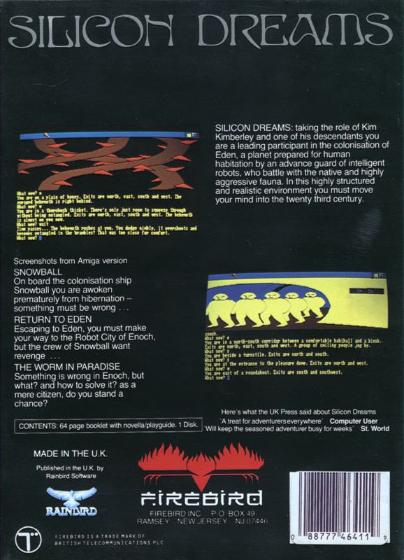 Silicon Dreams cover or packaging material - MobyGames