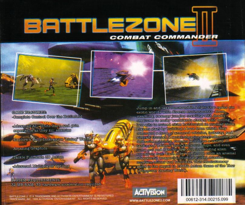 Battlezone II: Combat Commander cover or packaging material - MobyGames