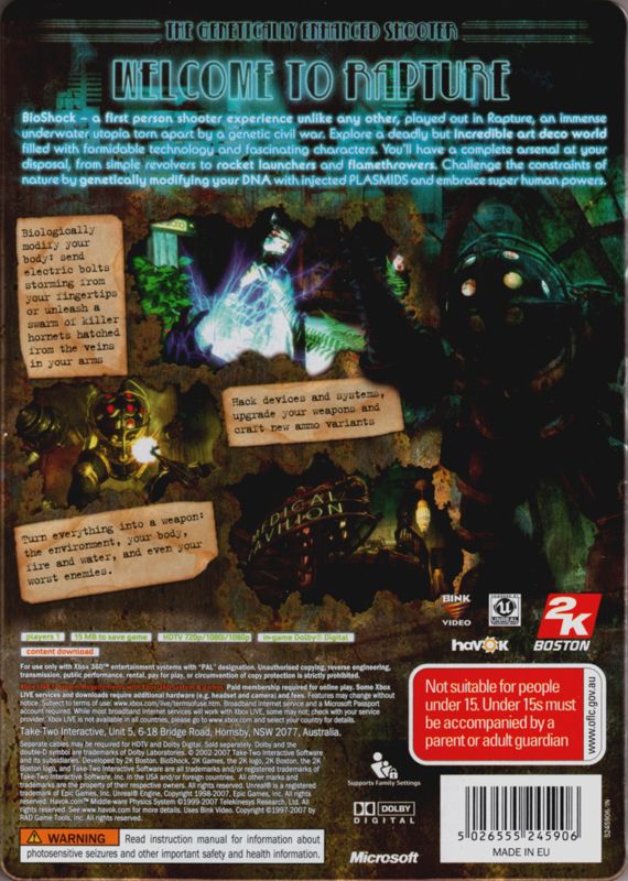 BioShock cover or packaging material - MobyGames