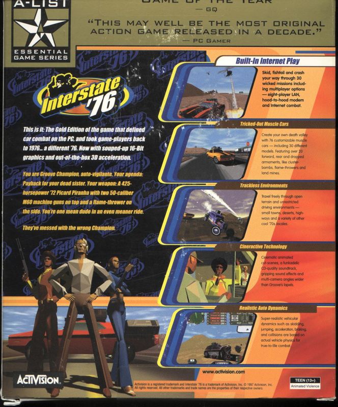 The Interstate '76 Arsenal cover or packaging material - MobyGames