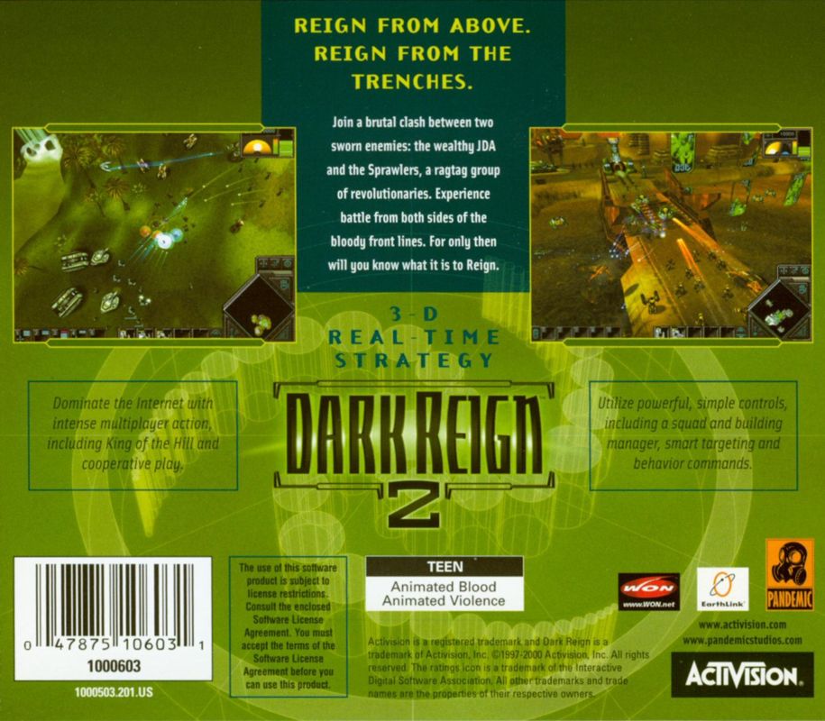 Dark Reign 2 cover or packaging material - MobyGames