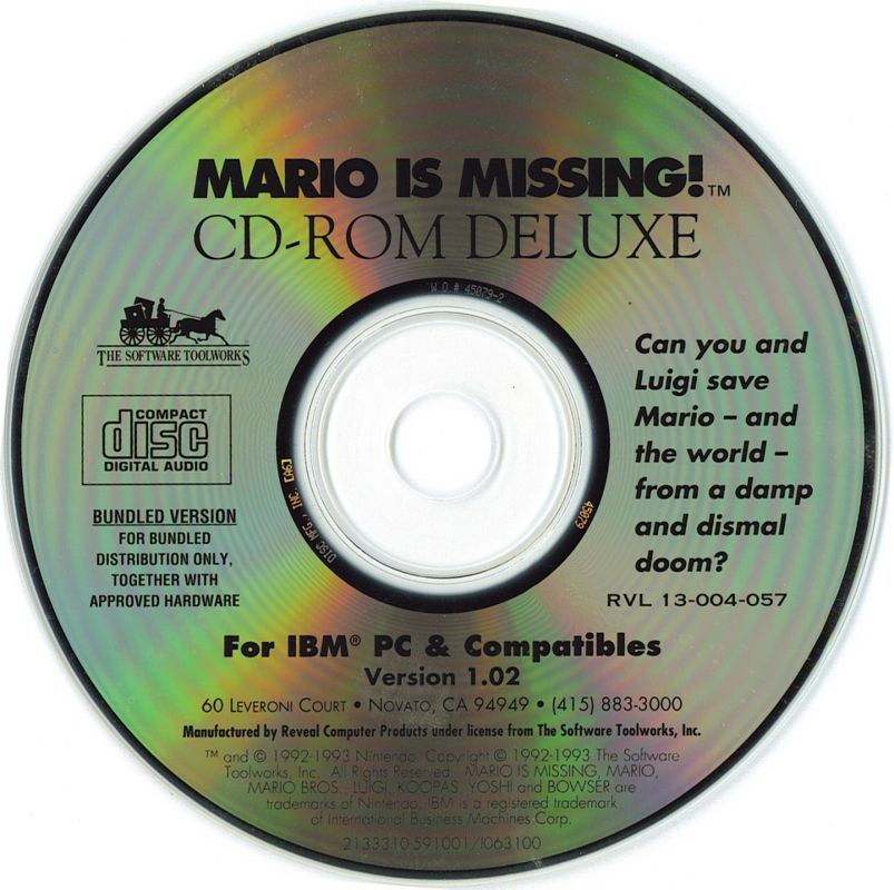 Mario is Missing! cover or packaging material - MobyGames