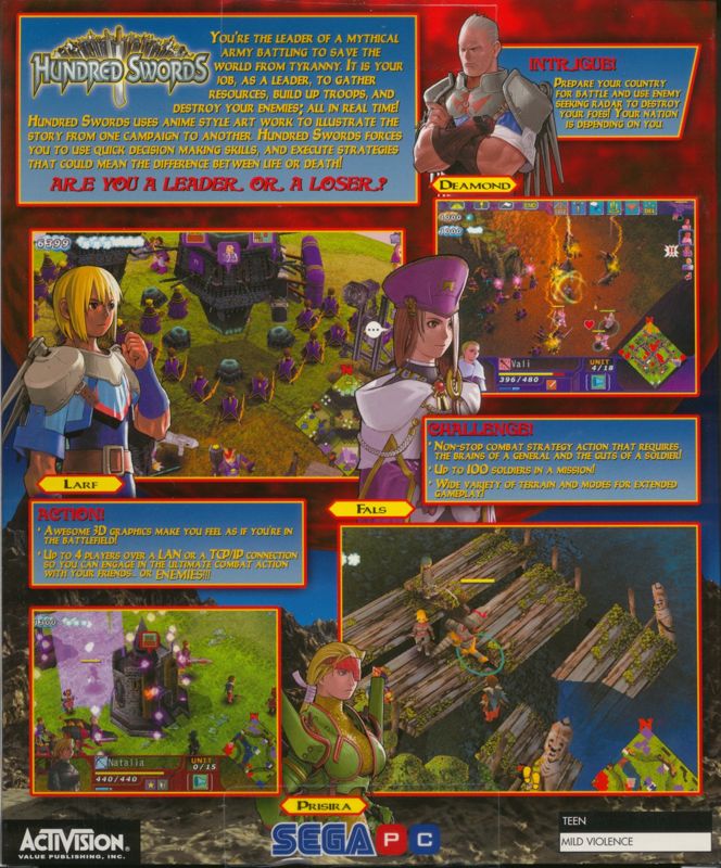 Hundred Swords cover or packaging material - MobyGames