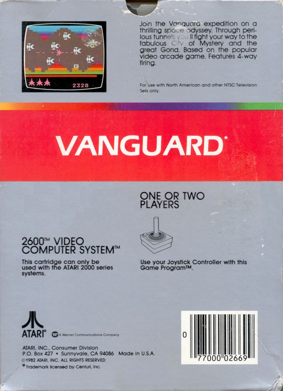 Vanguard cover or packaging material - MobyGames