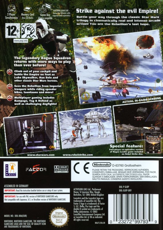 Star Wars: Rogue Squadron III - Rebel Strike cover or packaging ...