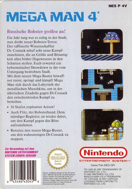 Mega Man 4 cover or packaging material - MobyGames