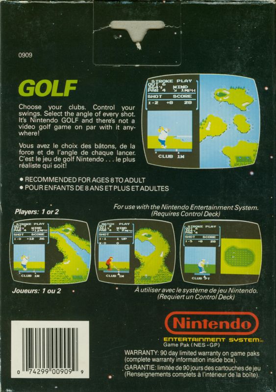 Golf cover or packaging material - MobyGames