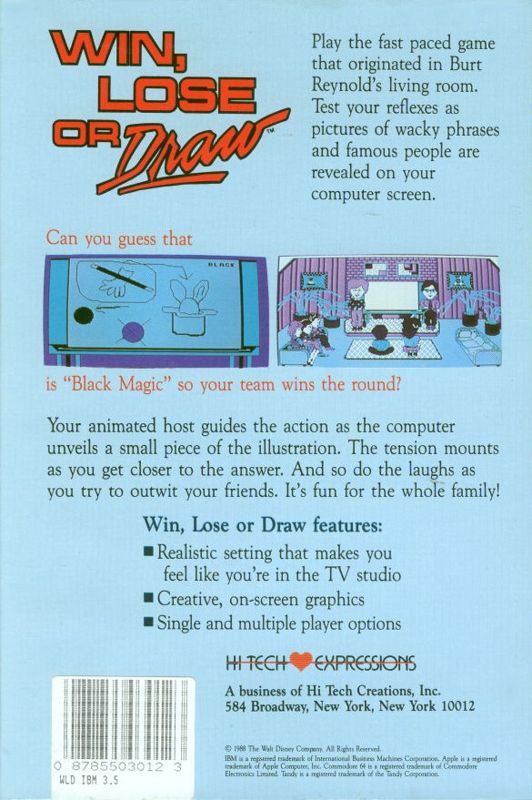 Win, Lose or Draw cover or packaging material - MobyGames