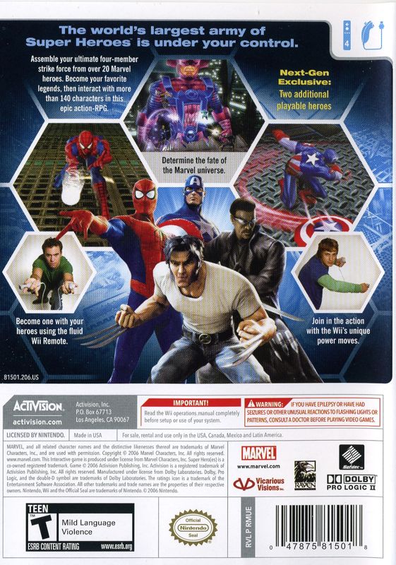 Marvel Ultimate Alliance cover or packaging material - MobyGames