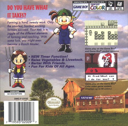 Harvest Moon 3 Gameboy Color