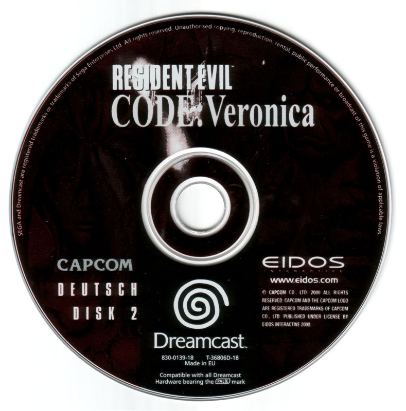 Resident Evil: Code: Veronica cover or packaging material - MobyGames