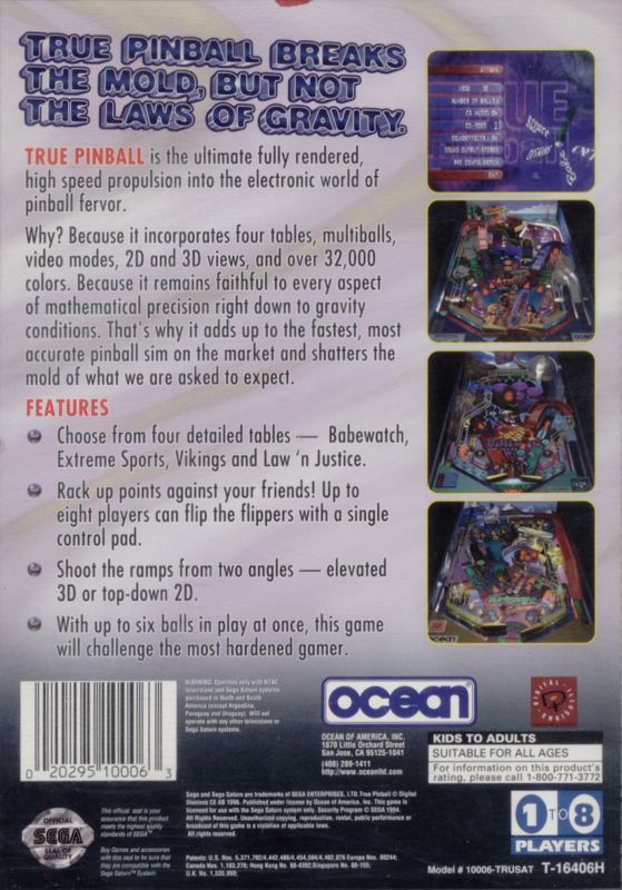 True Pinball cover or packaging material - MobyGames