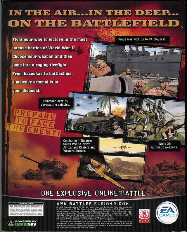 Battlefield 1942 cover or packaging material - MobyGames