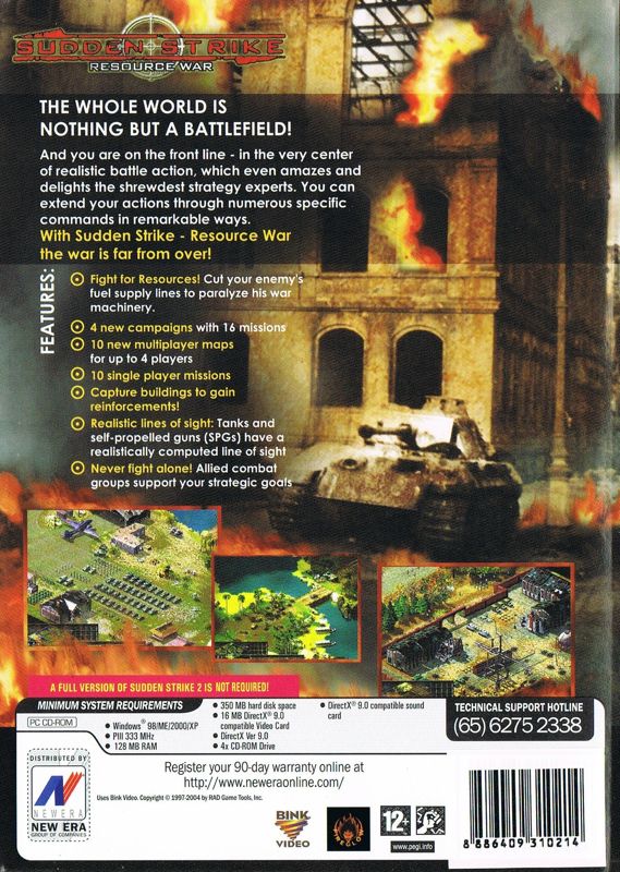 Sudden Strike: Resource War cover or packaging material - MobyGames