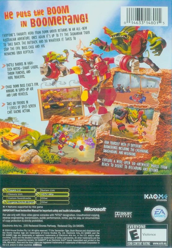 Ty the Tasmanian Tiger 2: Bush Rescue cover or packaging material ...