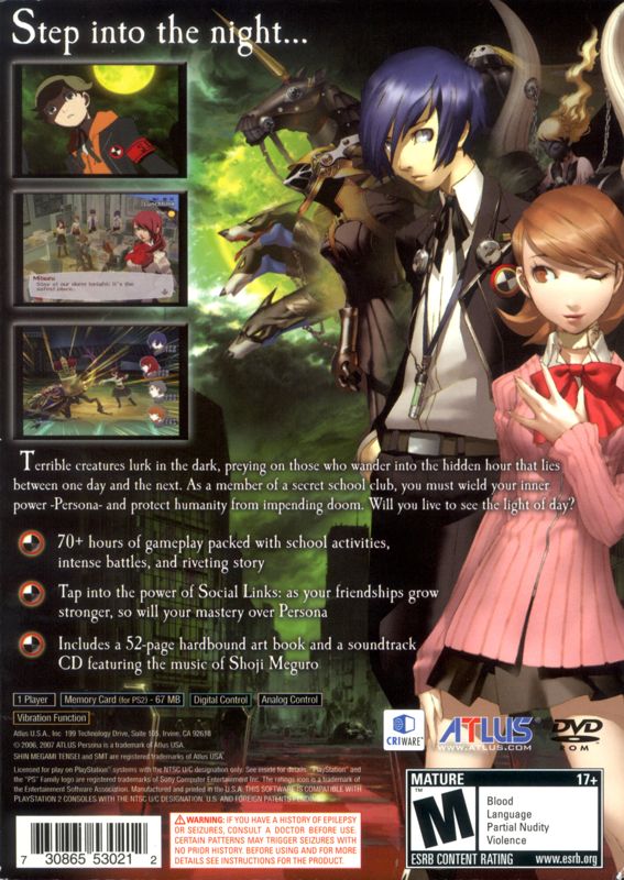 Shin Megami Tensei: Persona 3 cover or packaging material - MobyGames
