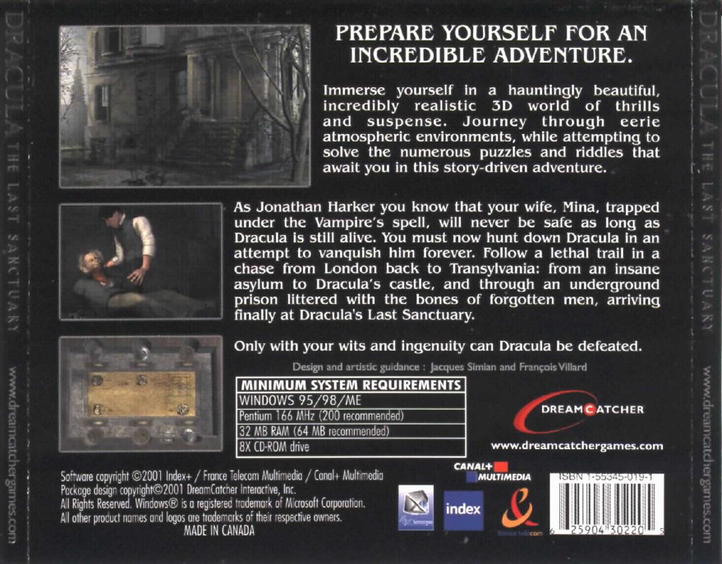 Dracula: The Last Sanctuary cover or packaging material - MobyGames