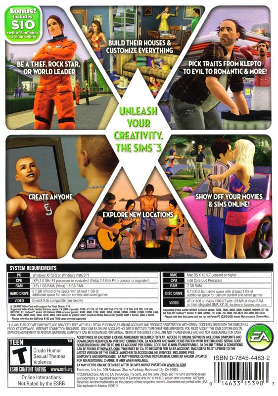 The Sims 3 cover or packaging material - MobyGames