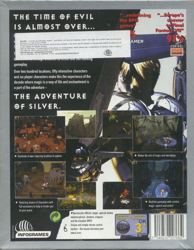 Silver cover or packaging material - MobyGames