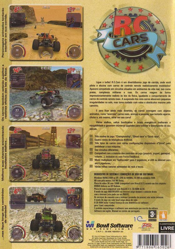 RC Cars cover or packaging material - MobyGames