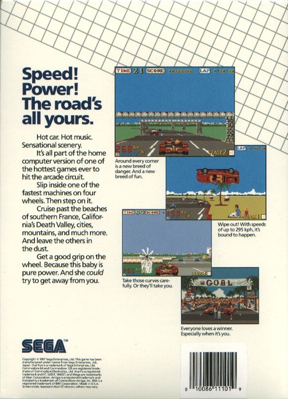 OutRun cover or packaging material - MobyGames