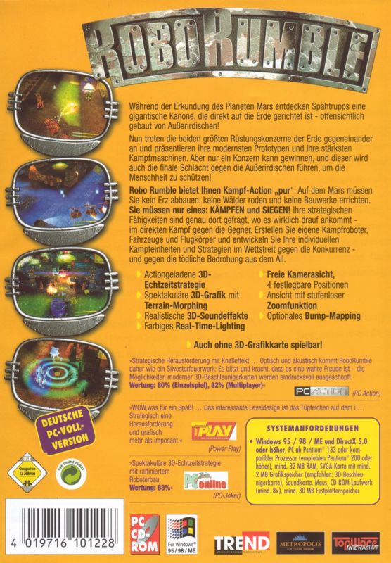 Robo Rumble cover or packaging material - MobyGames