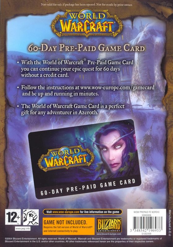 World of WarCraft cover or packaging material - MobyGames