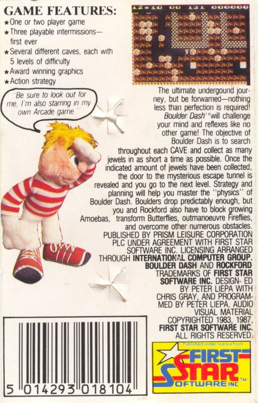 Boulder Dash cover or packaging material - MobyGames