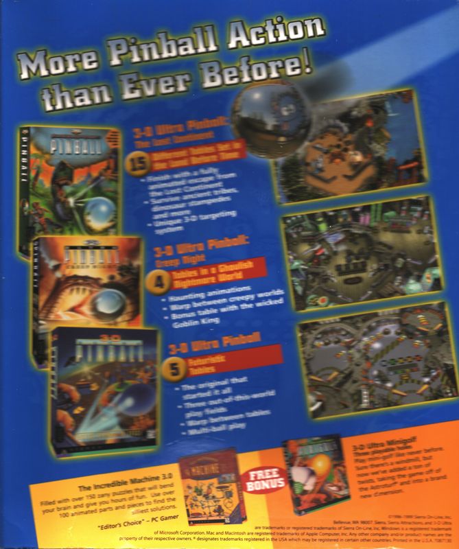 3-D Ultra Pinball: Power! cover or packaging material - MobyGames