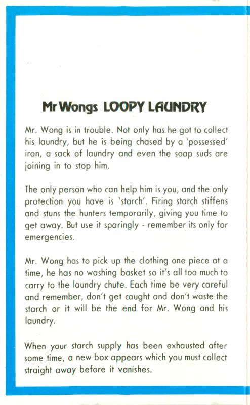 Mr. Wong's Loopy Laundry cover or packaging material - MobyGames