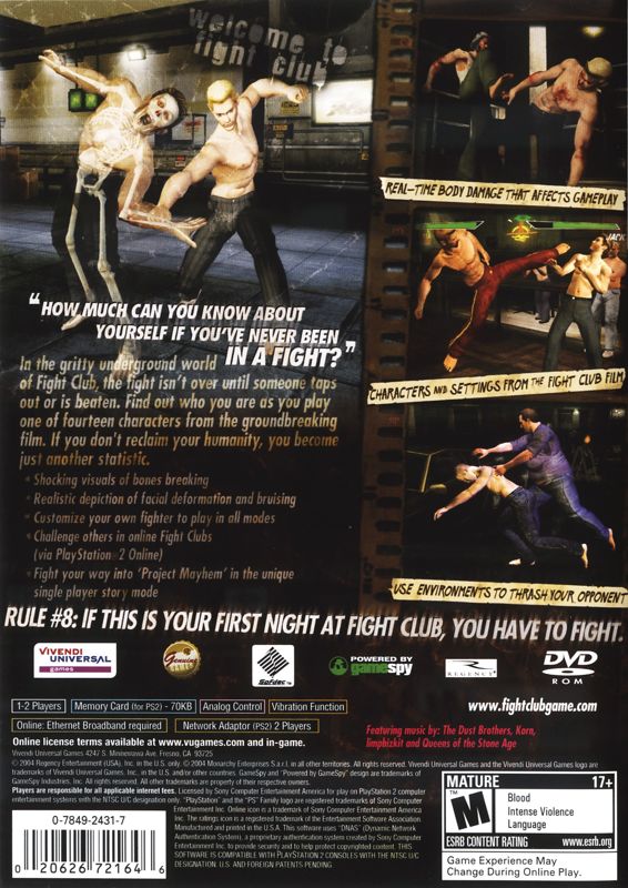 Fight Club cover or packaging material - MobyGames