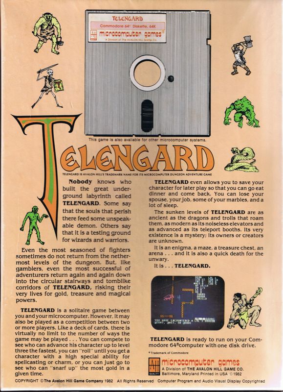 Telengard cover or packaging material - MobyGames