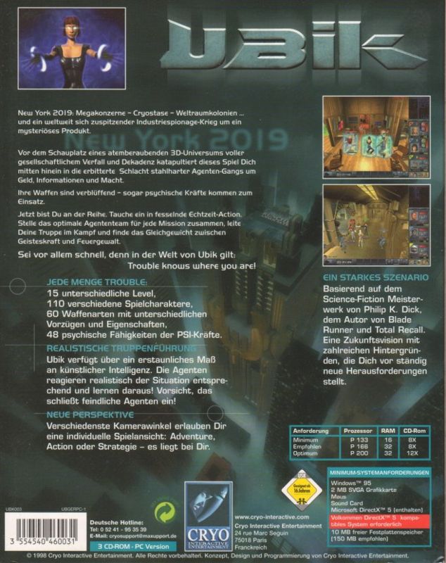 Ubik cover or packaging material - MobyGames