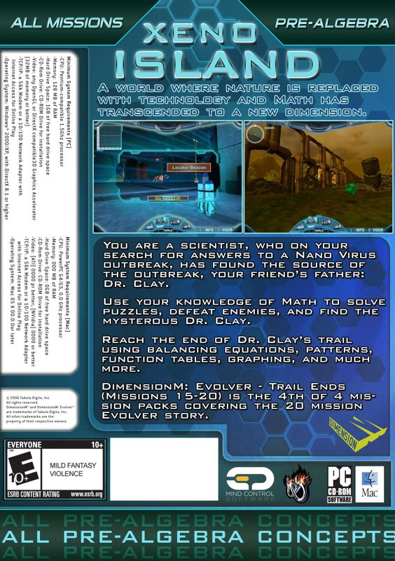 Dimension M: Evolver cover or packaging material - MobyGames