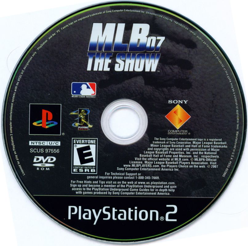 MLB 07: The Show cover or packaging material - MobyGames