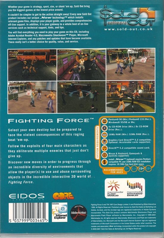 Fighting Force cover or packaging material - MobyGames