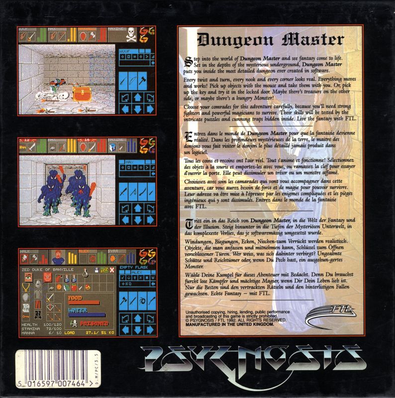 Dungeon Master cover or packaging material - MobyGames