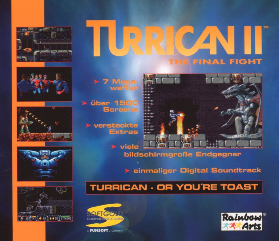 Turrican II: The Final Fight cover or packaging material - MobyGames