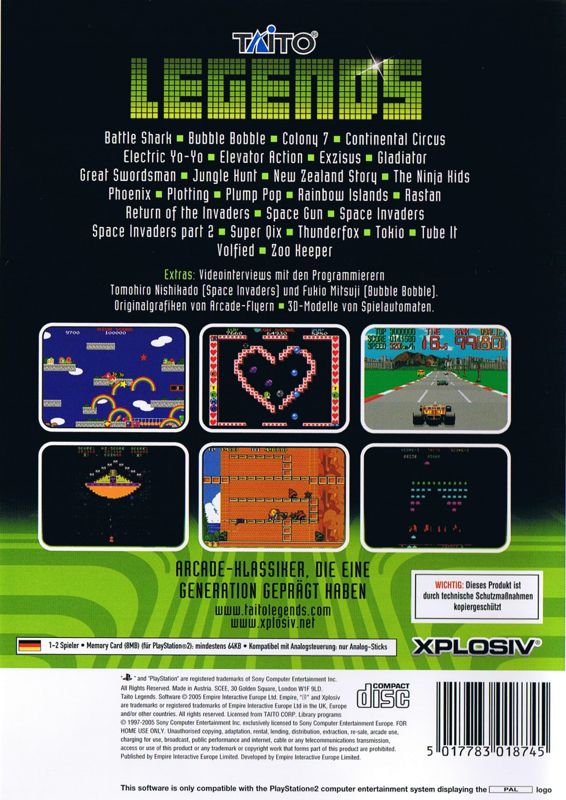 Taito Legends cover or packaging material - MobyGames