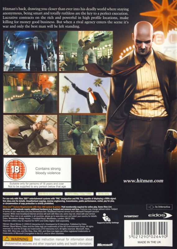 Hitman: Blood Money cover or packaging material - MobyGames