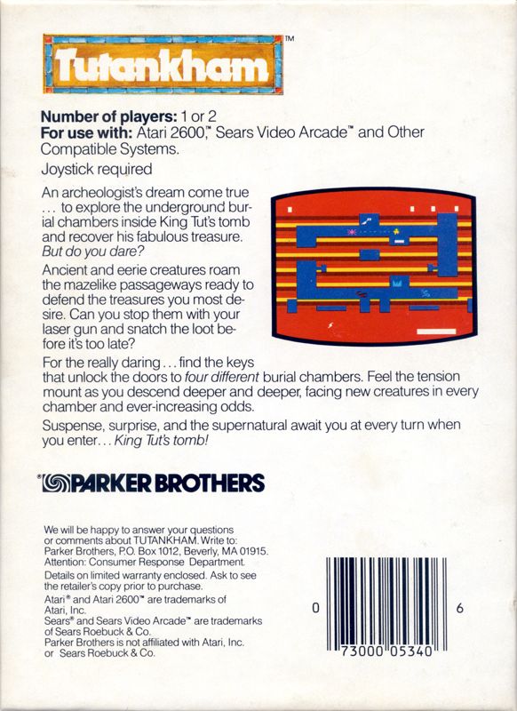 Tutankham cover or packaging material - MobyGames