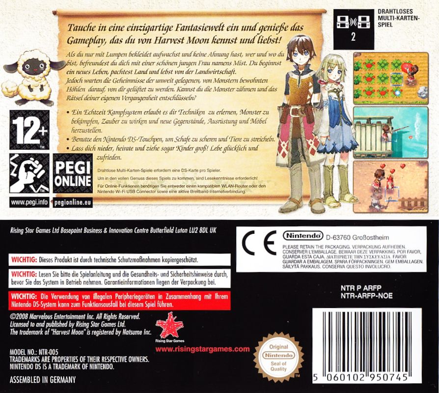 Rune Factory: A Fantasy Harvest Moon cover or packaging material ...