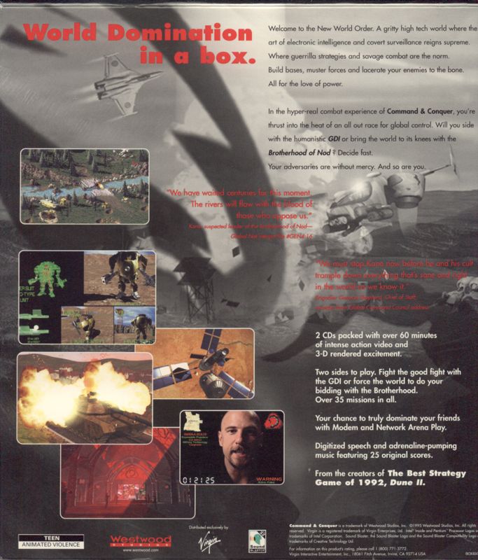 Command & Conquer cover or packaging material - MobyGames