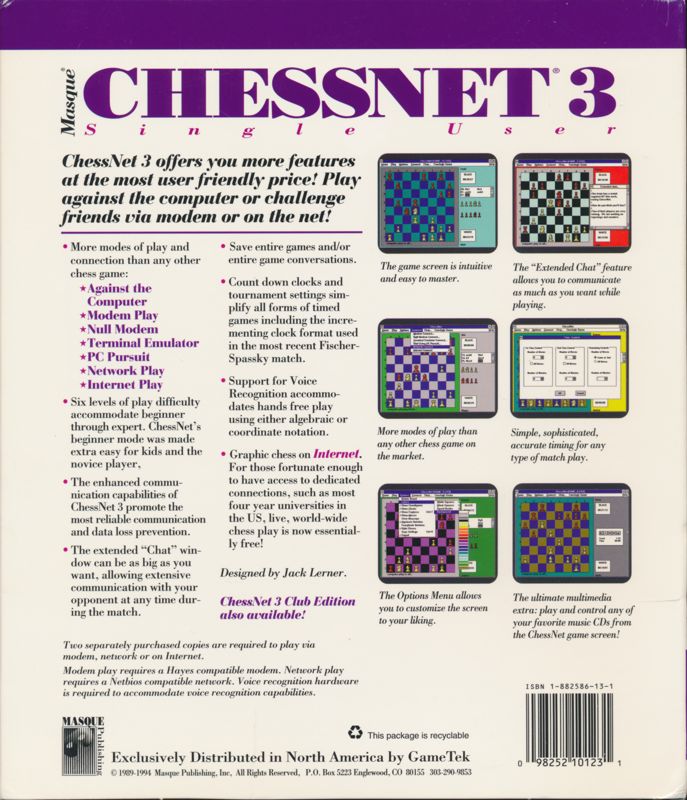 ChessNet 3 cover or packaging material - MobyGames