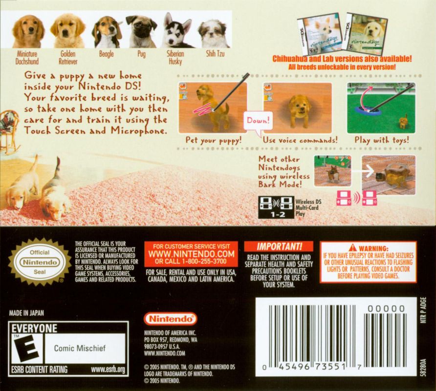 Nintendogs: Dachshund & Friends cover or packaging material - MobyGames