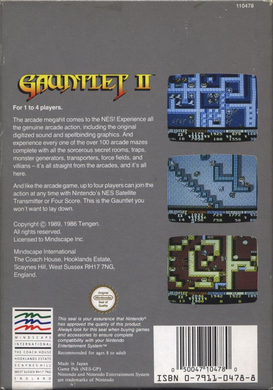 Gauntlet II cover or packaging material - MobyGames
