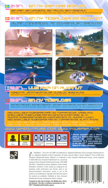 WipEout Pure cover or packaging material - MobyGames