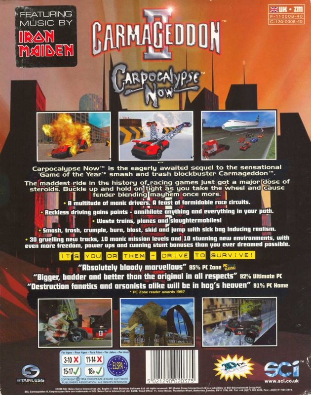 Carmageddon 2: Carpocalypse Now cover or packaging material - MobyGames