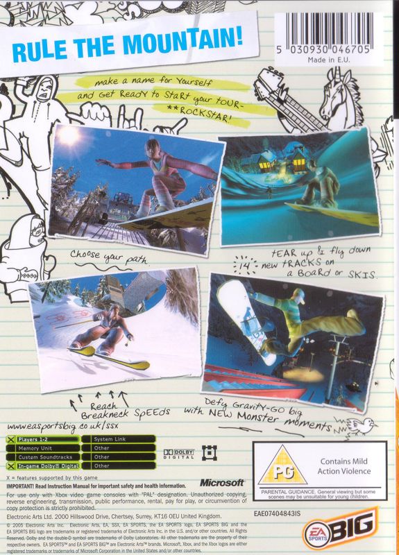SSX on Tour cover or packaging material - MobyGames